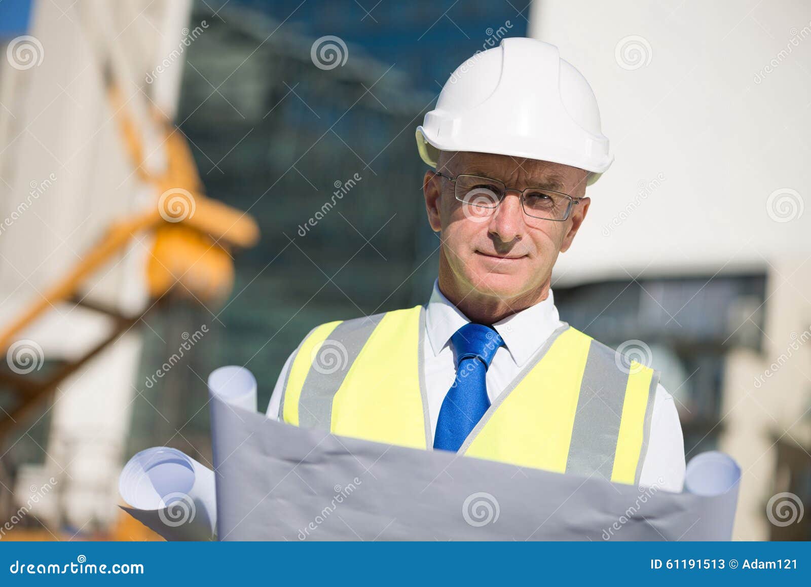 Senior engineer stock image. Image of helmet, boss, controlling - 61191513