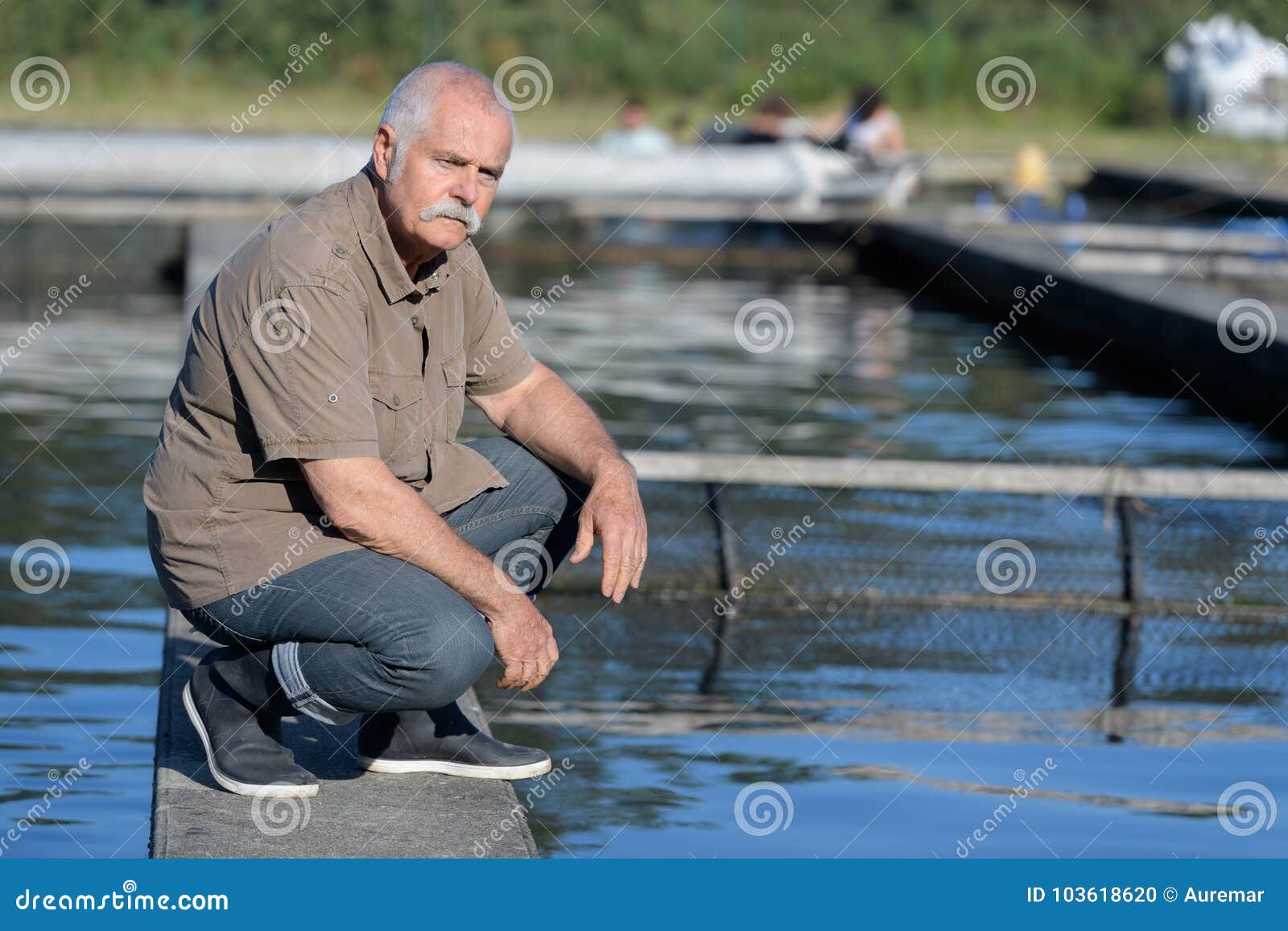 Senior Engineer Controlling Quality Water Stock Photo - Image of water ...