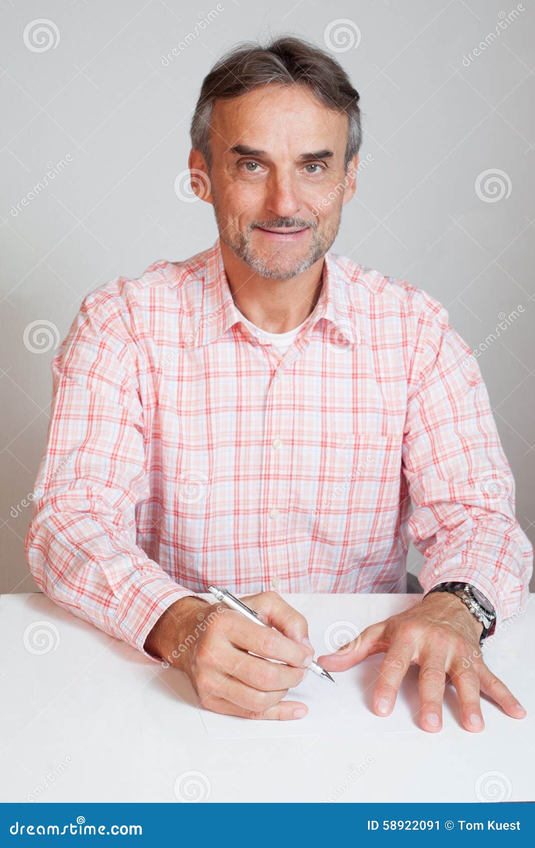 Senior Executive Business Manager Holding a Pen Stock Image - Image of ...