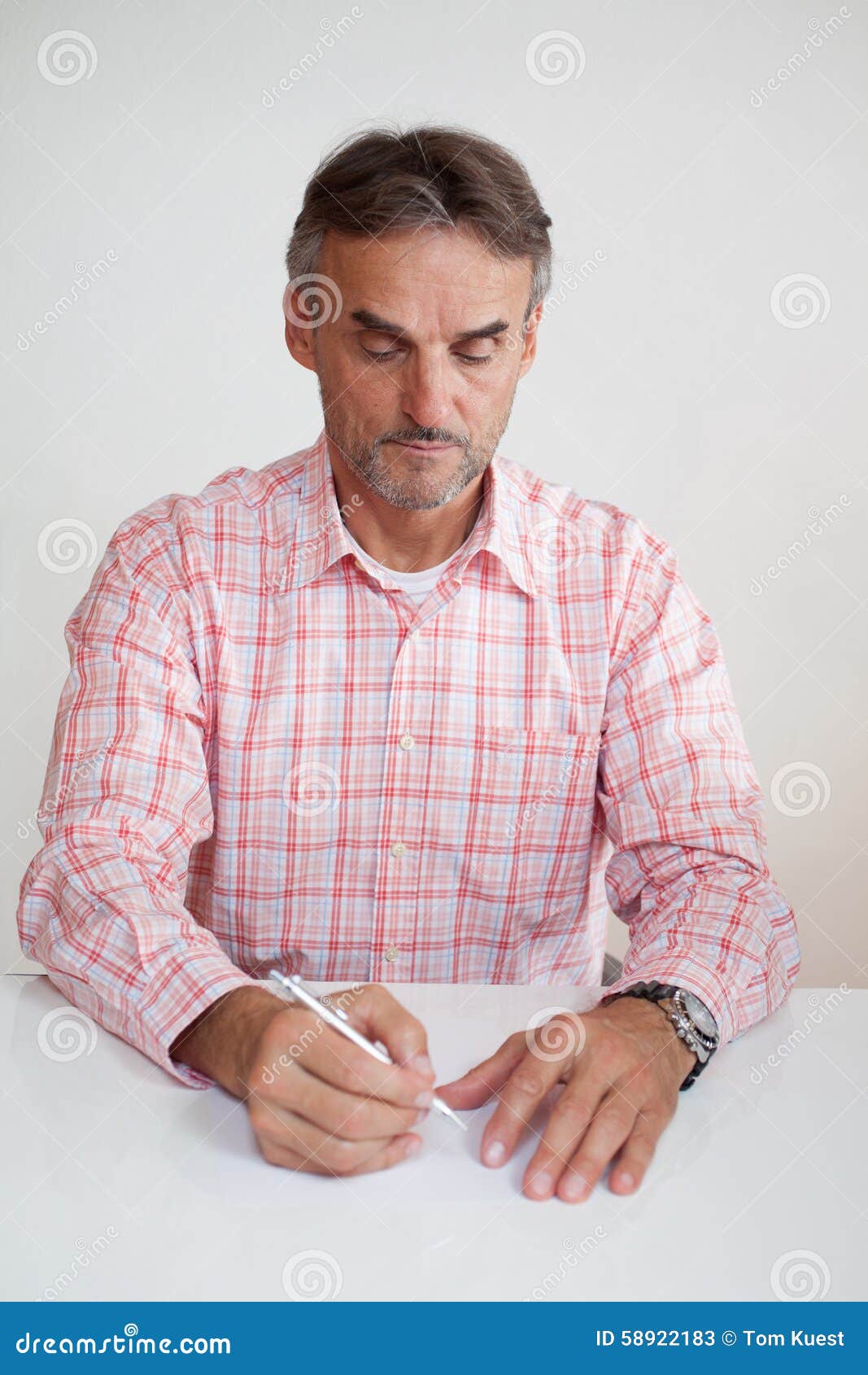 Senior Executive Business Manager Holding a Pen Stock Image - Image of ...