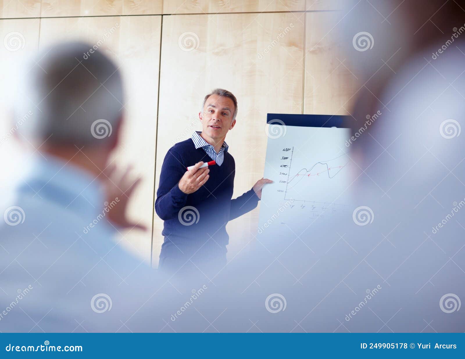 Senior Executive Giving Presentation. Senior Man Giving Presentation ...