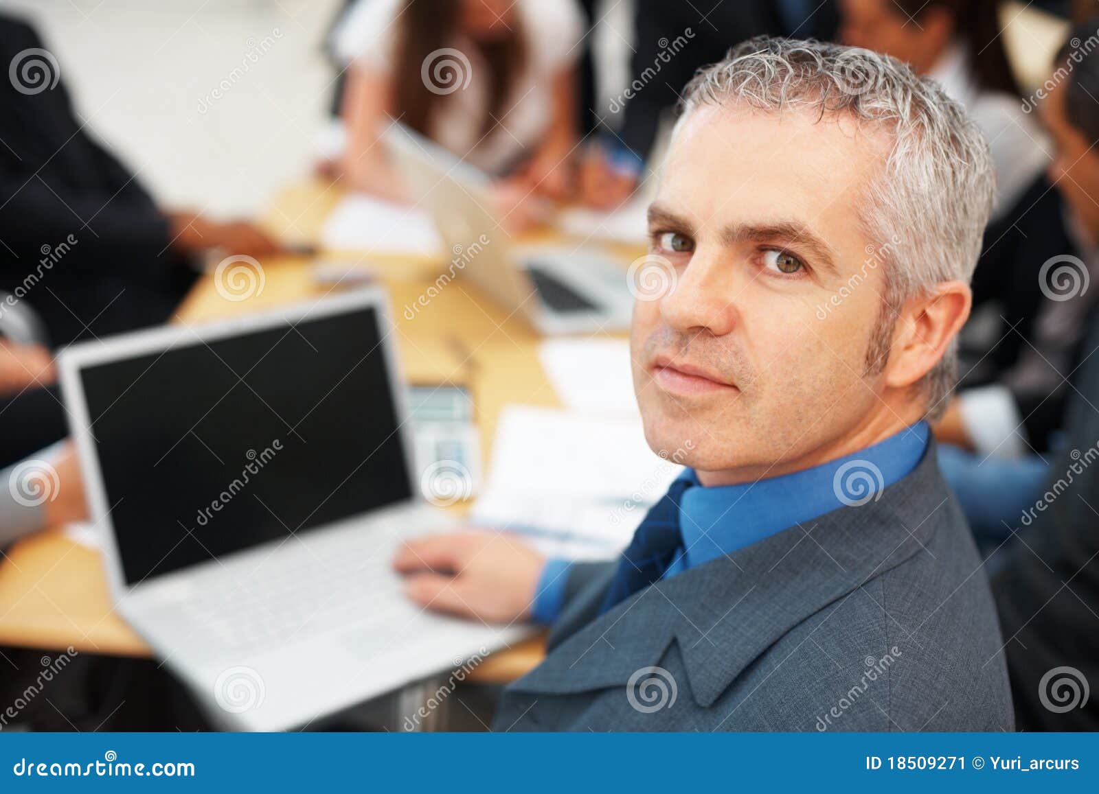 Senior Executive during Meeting Stock Image - Image of blur, person ...