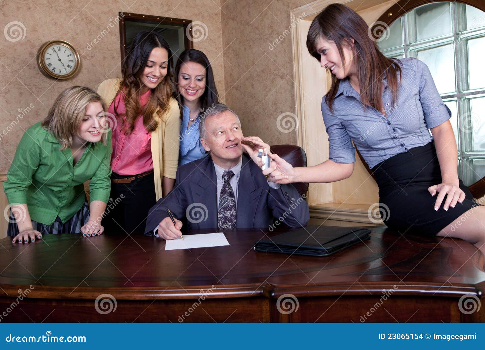 Senior Executive Signing a Big Contract Stock Photo - Image of ...