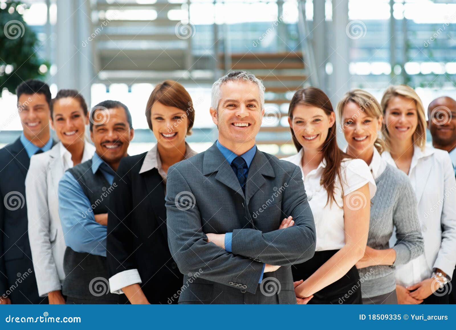 Senior Executive with Support from Team Stock Image - Image of ...