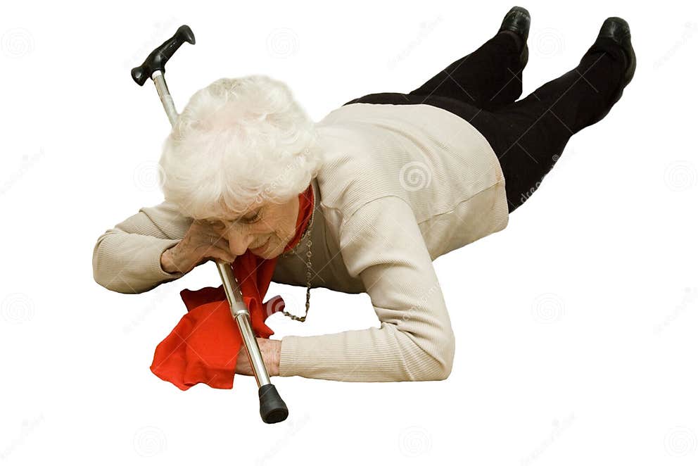 Senior falling isolated stock photo. Image of senior, struggle - 6340304