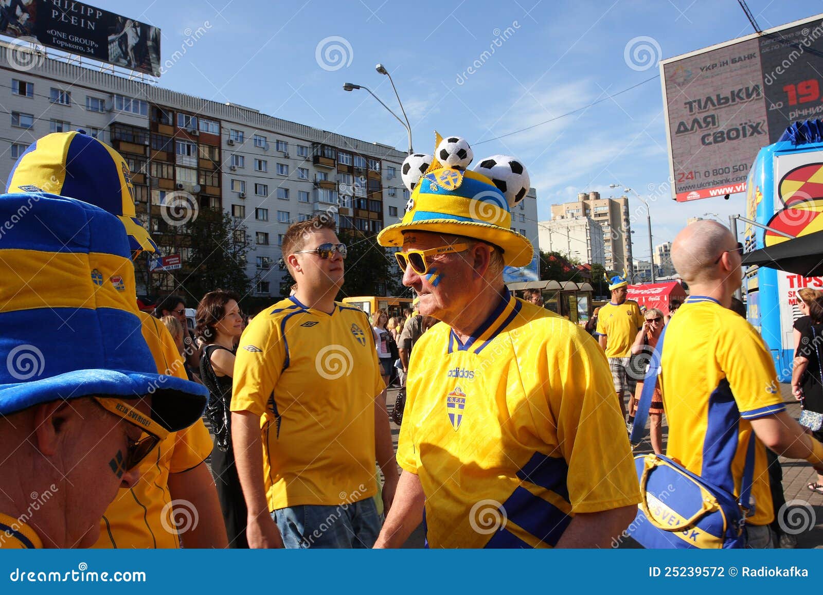 Senior Fan from Sweden on UEFA EURO-2012 Editorial Photography - Image ...