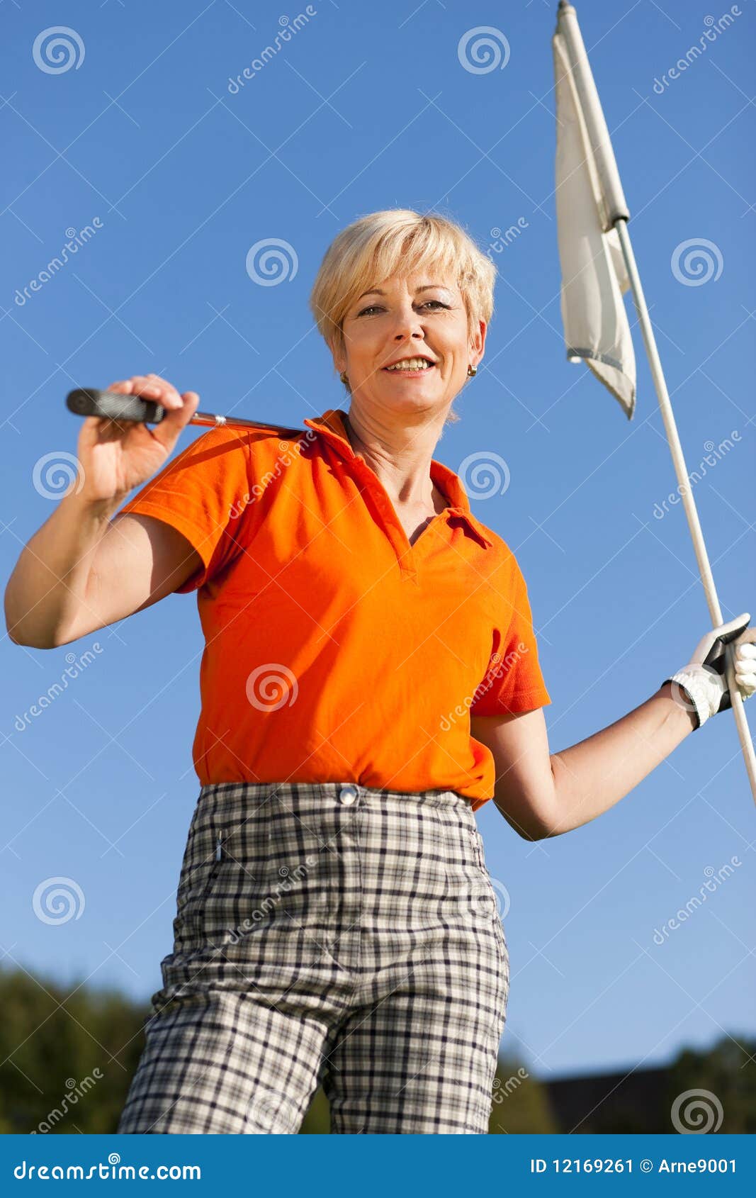 Senior female Golf player stock image. Image of caucasian - 12169261