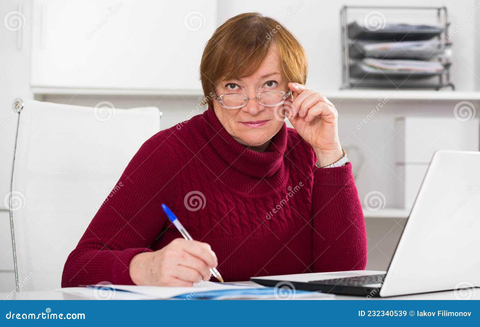 Woman having problem stock image. Image of stress, aged - 232340539