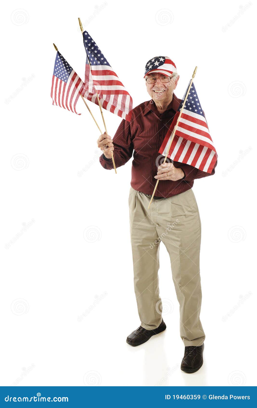 Senior Flag-Man stock image. Image of senior, display - 19460359