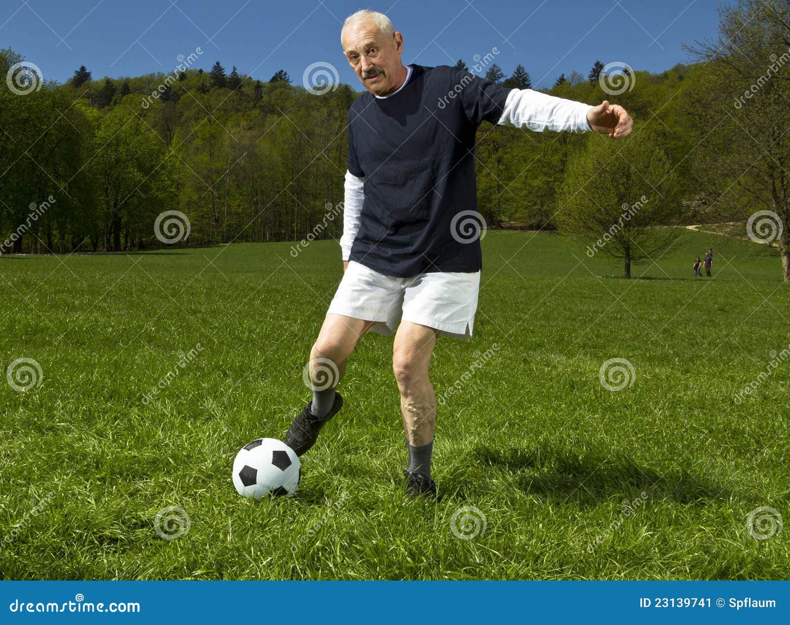 Senior football player stock image. Image of soccer, play - 23139741