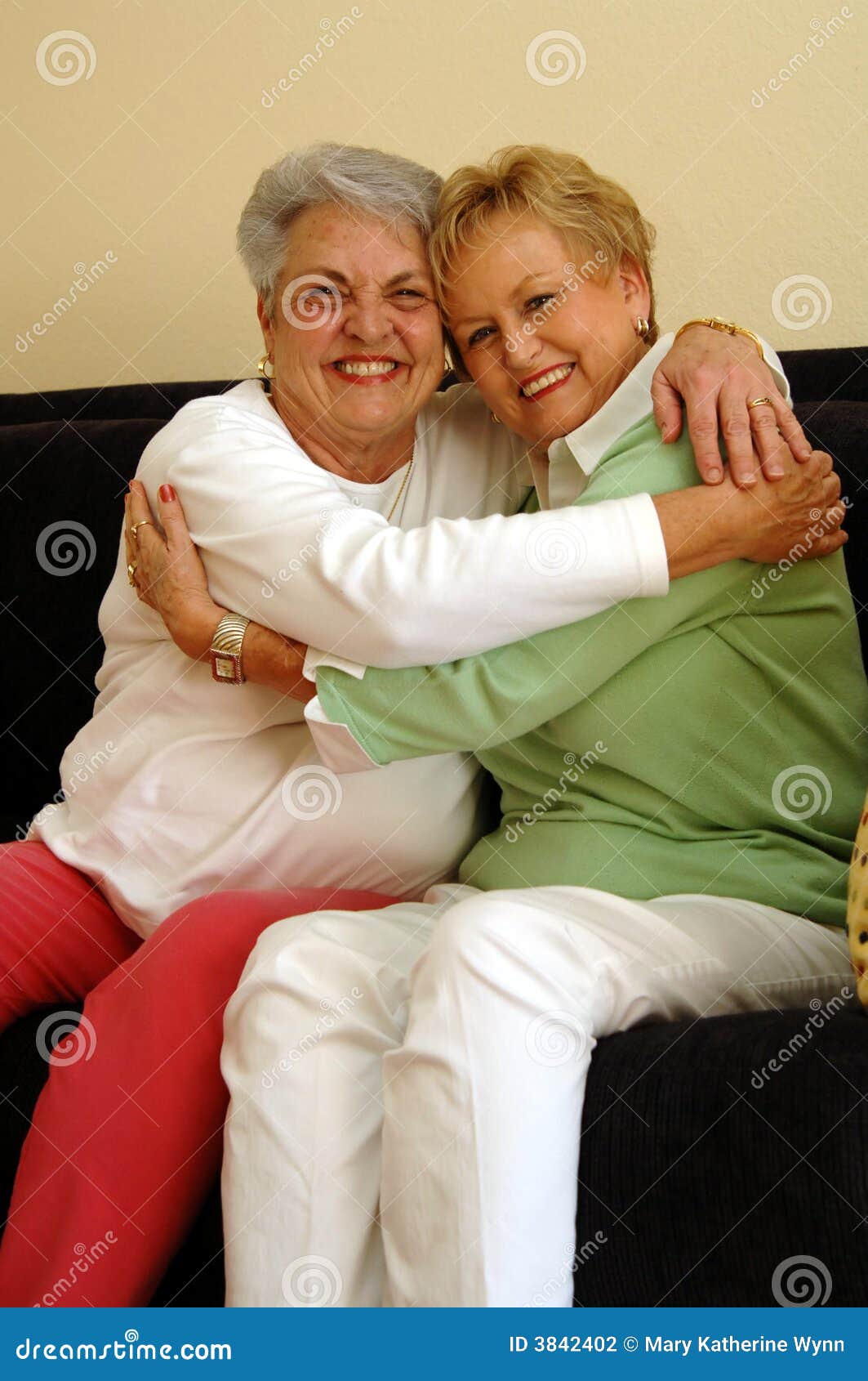 Senior friends hugging stock photo. Image of expressive - 3842402