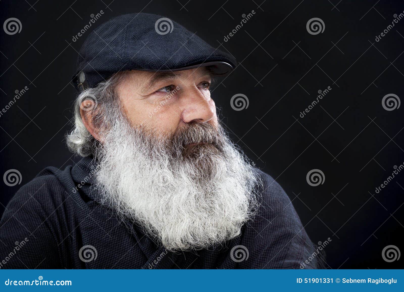 Senior with Full White Beard Stock Image - Image of aged, senior: 51901331
