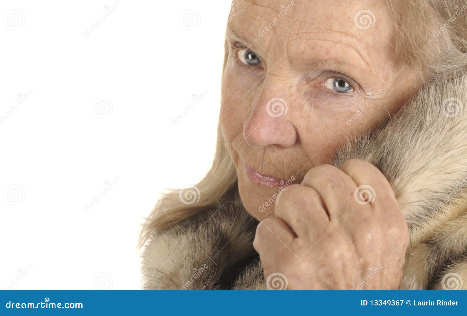 Senior in Fur stock image. Image of beauty, cosmetic - 13349367