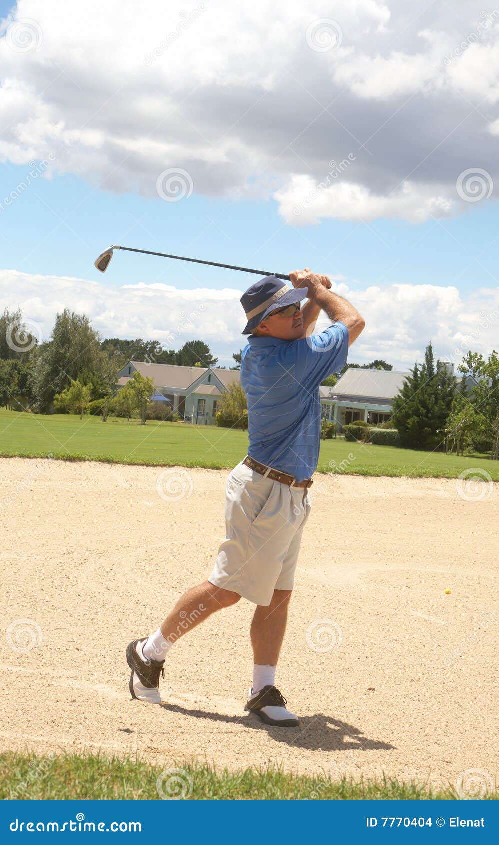 Senior golfer playing golf stock photo. Image of practice - 7770404