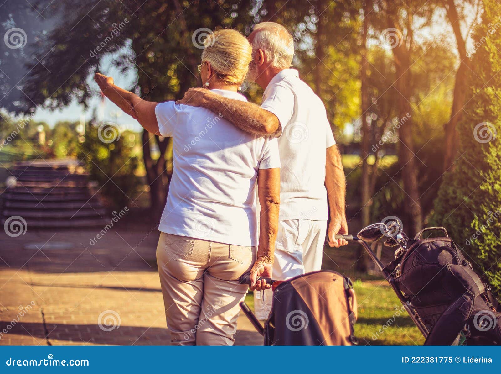 Golfers on Golf Course in Hug Stock Image - Image of female, adult ...