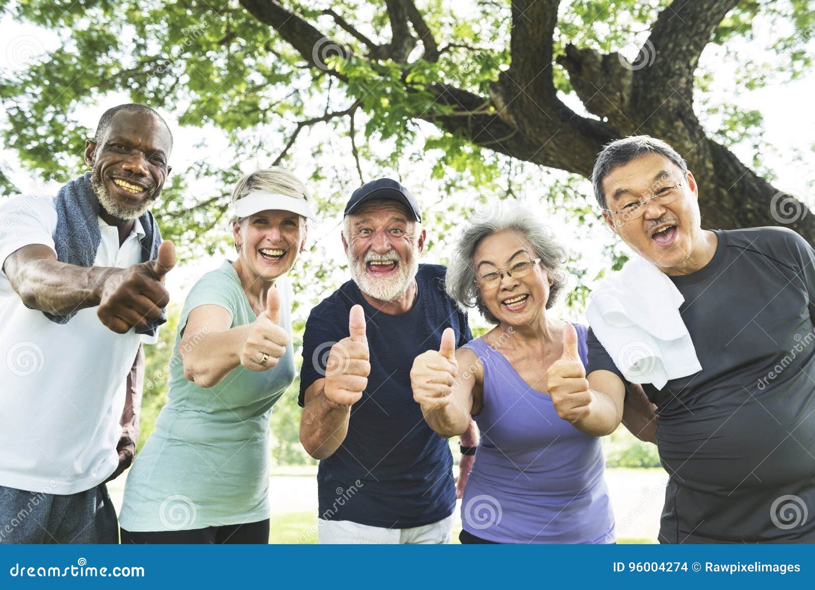 Senior Group Friends Exercise Relax Concept Stock Photo - Image of ...