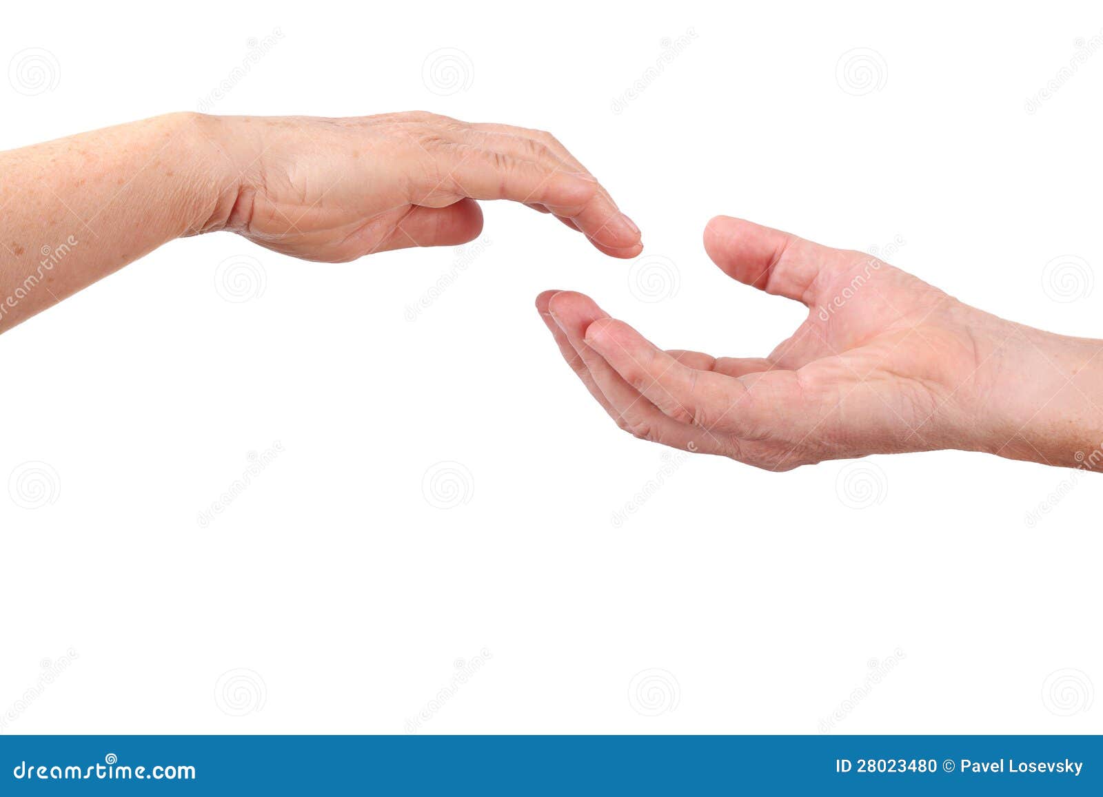 Senior Hand Close To Other Hand Stock Photo - Image of help, sign: 28023480