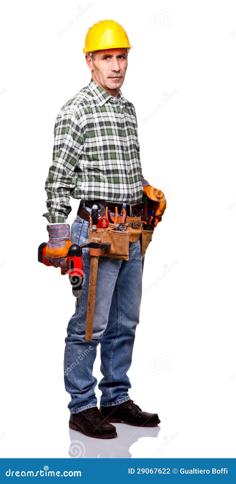 Senior handyman stock photo. Image of standing, plumber - 29067622