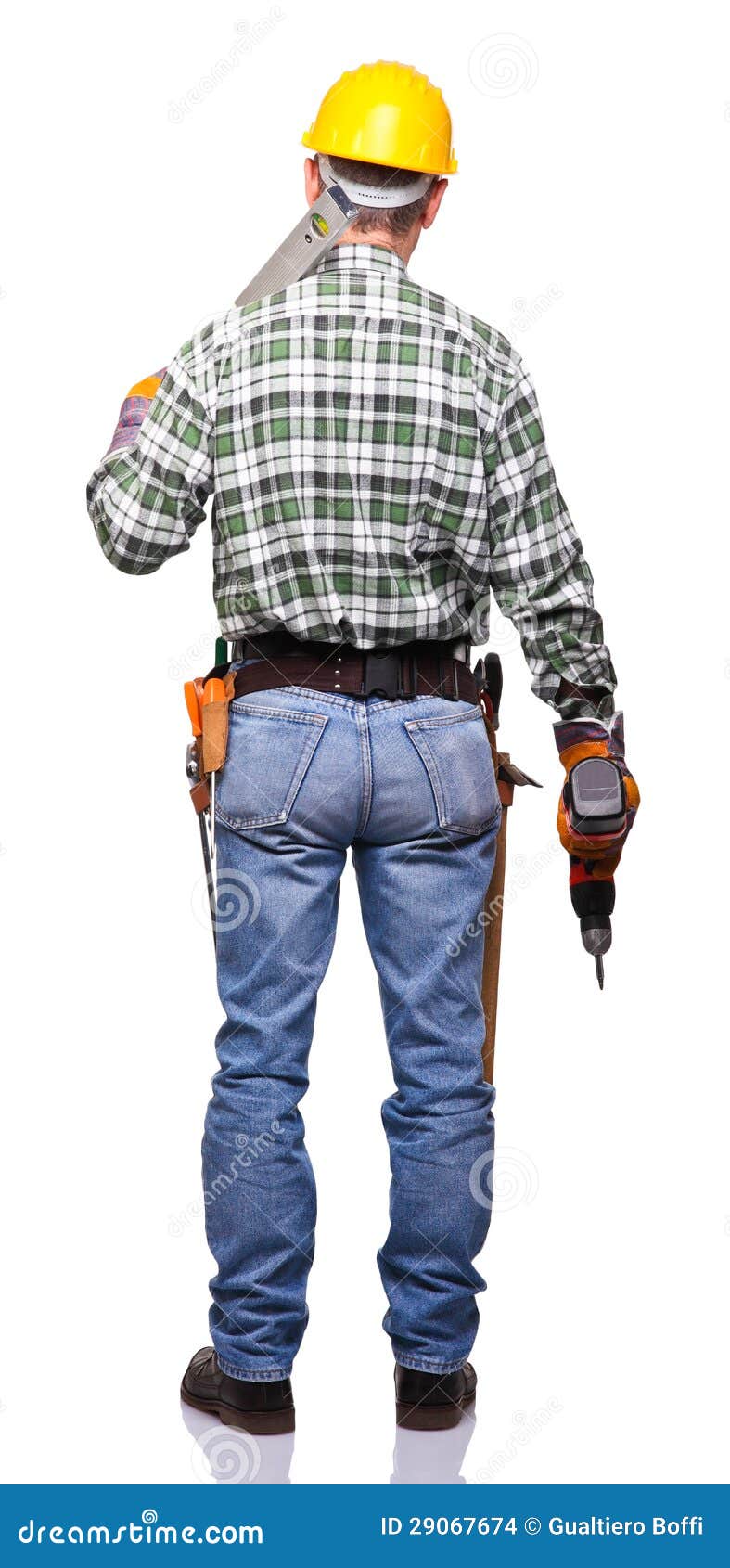 Senior handyman stock photo. Image of standing, belt - 29067674