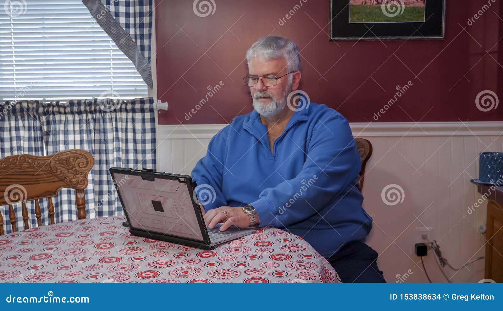 Senior Happy Using a Computer and Technology Stock Photo - Image of ...