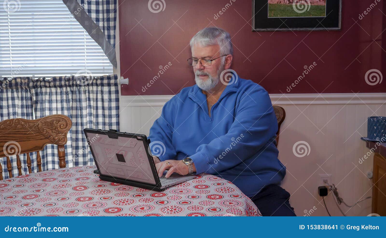 Senior Happy Using a Computer and Technology Stock Image - Image of ...