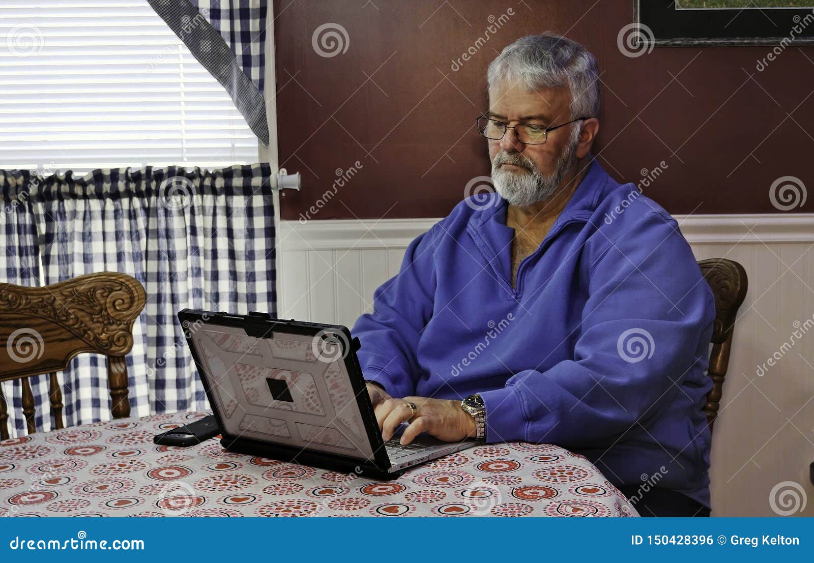 Senior Happy Using a Computer and Technology Stock Photo - Image of ...