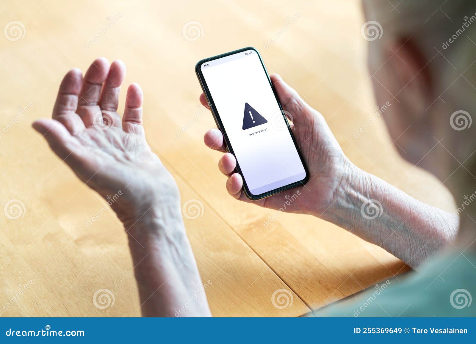 Senior Having Problem with Phone and Technology. Old Woman with Error ...