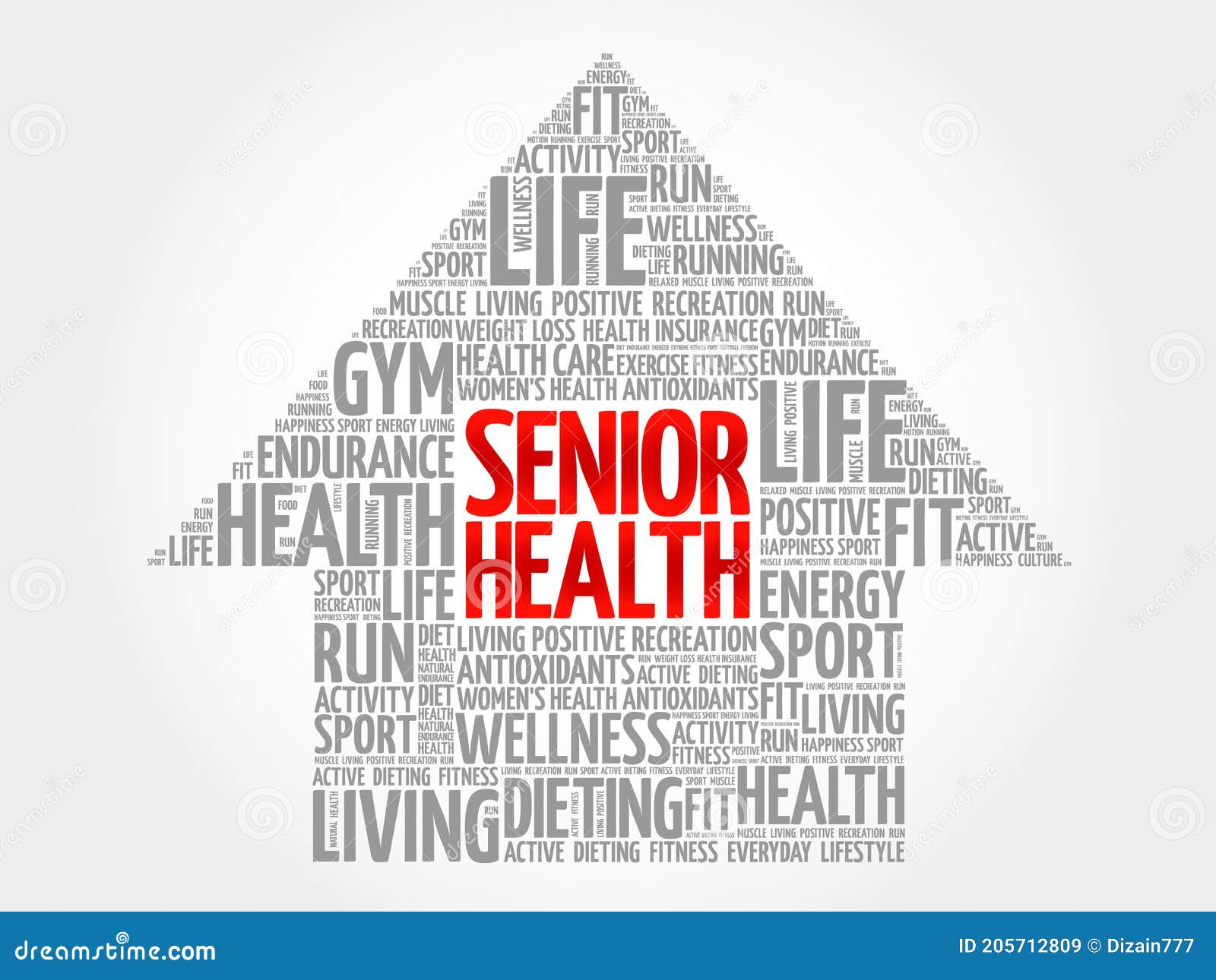 Senior Health Arrow Word Cloud Stock Illustration - Illustration of ...