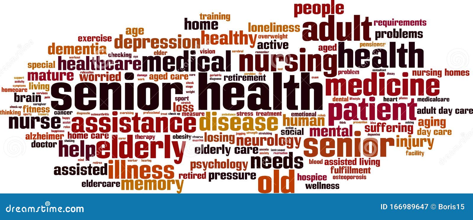 Senior Health word cloud stock vector. Illustration of adult - 166989647