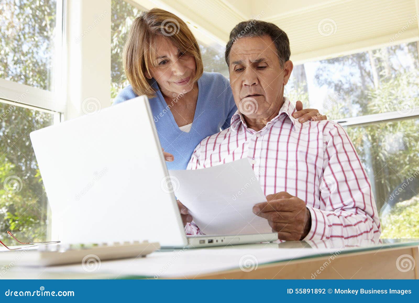 Senior Hispanic Couple Working in Home Office Stock Photo - Image of ... Senior Hispanic Couple Working in Home Office Stock Photo - Image of ...