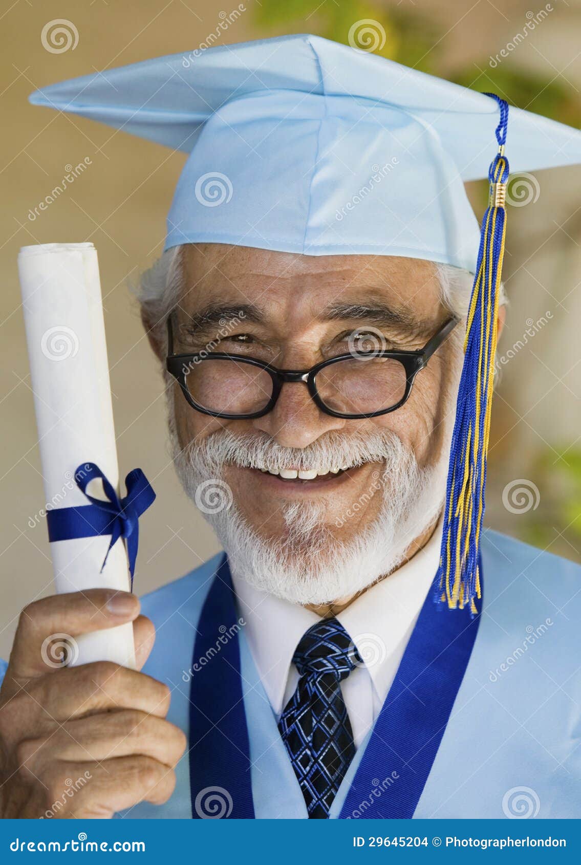 Senior Hispanic Male Graduate Stock Photo - Image of graduating ...