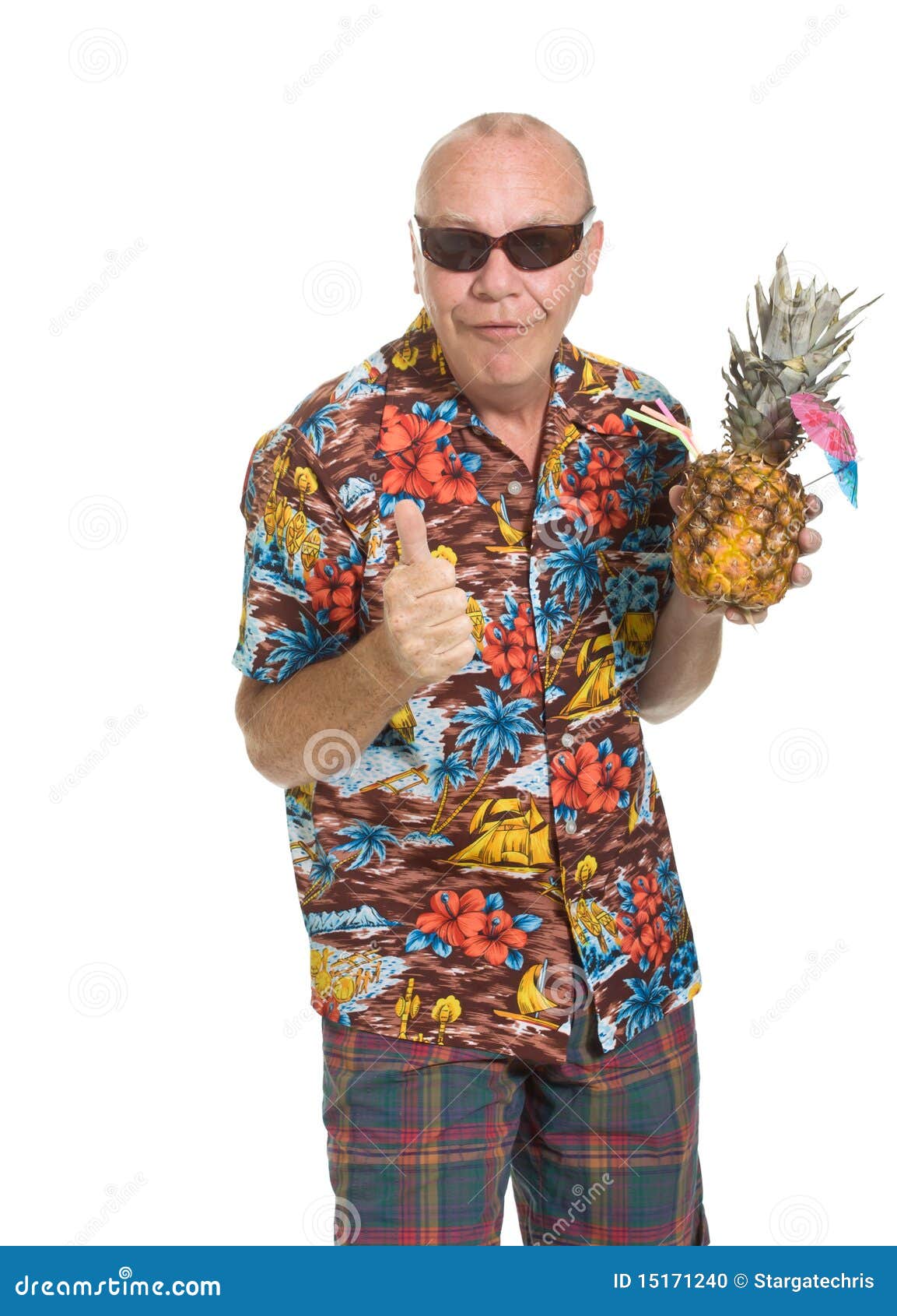 Senior on Holiday stock photo. Image of drinking, handsome - 15171240