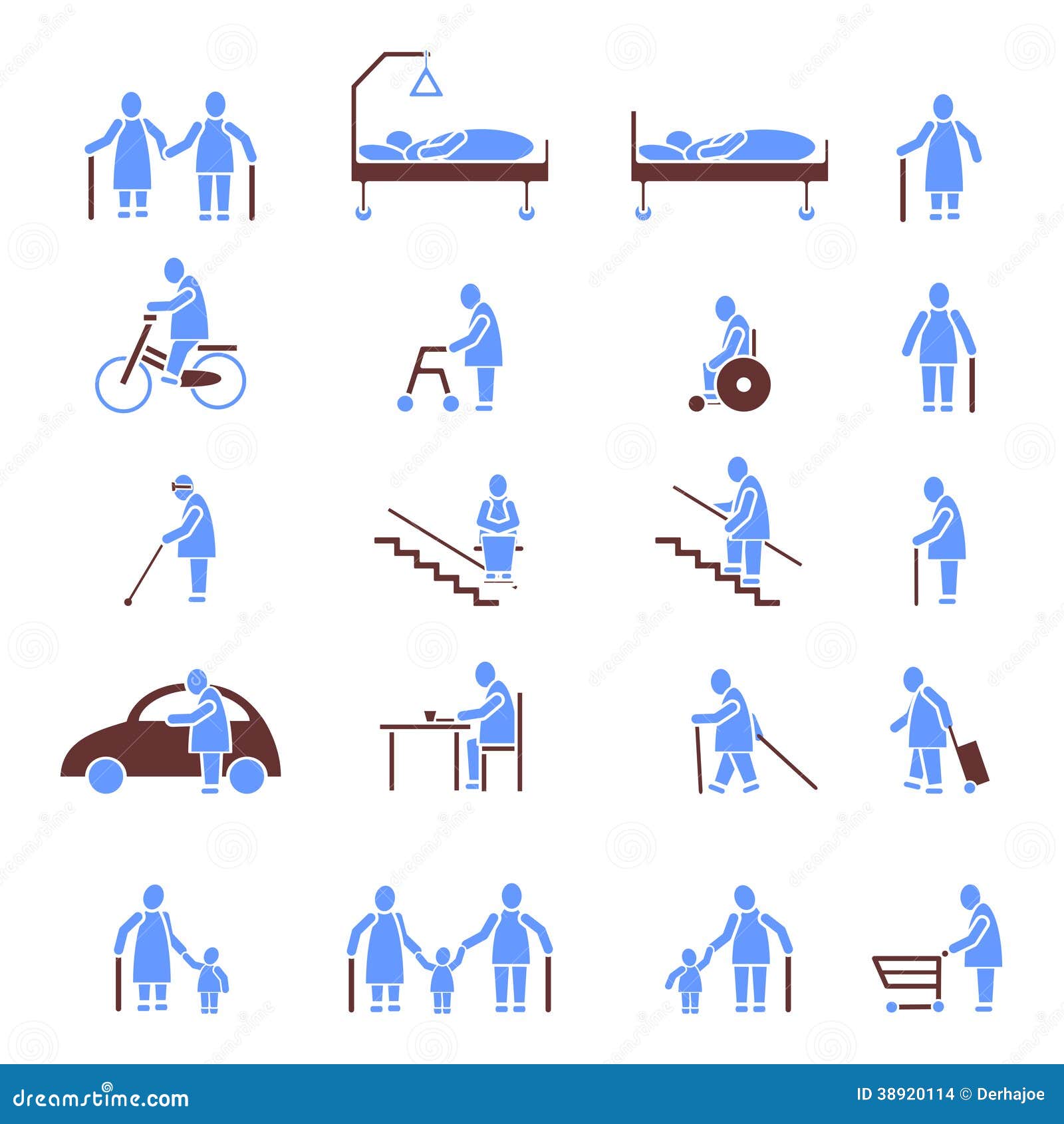 Senior icons stock illustration. Illustration of grandfather - 38920114