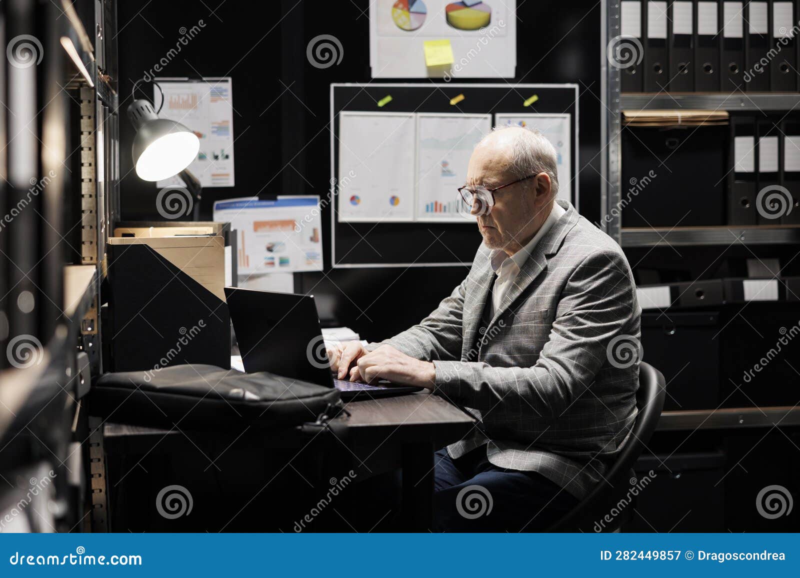 Senior Imputing Administrative Data Stock Image - Image of data ...