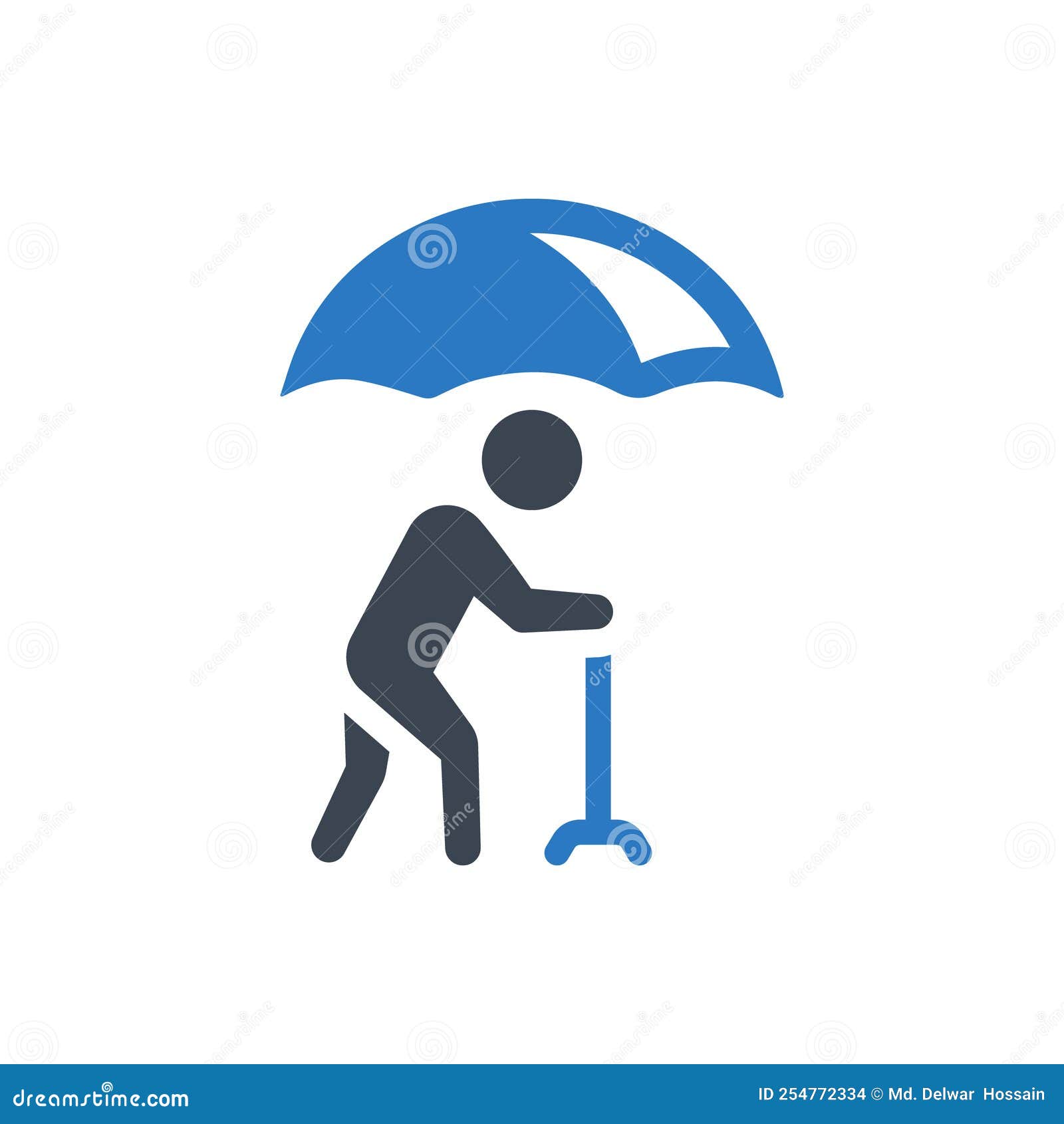 Senior insurance icon stock vector. Illustration of illustrations ...