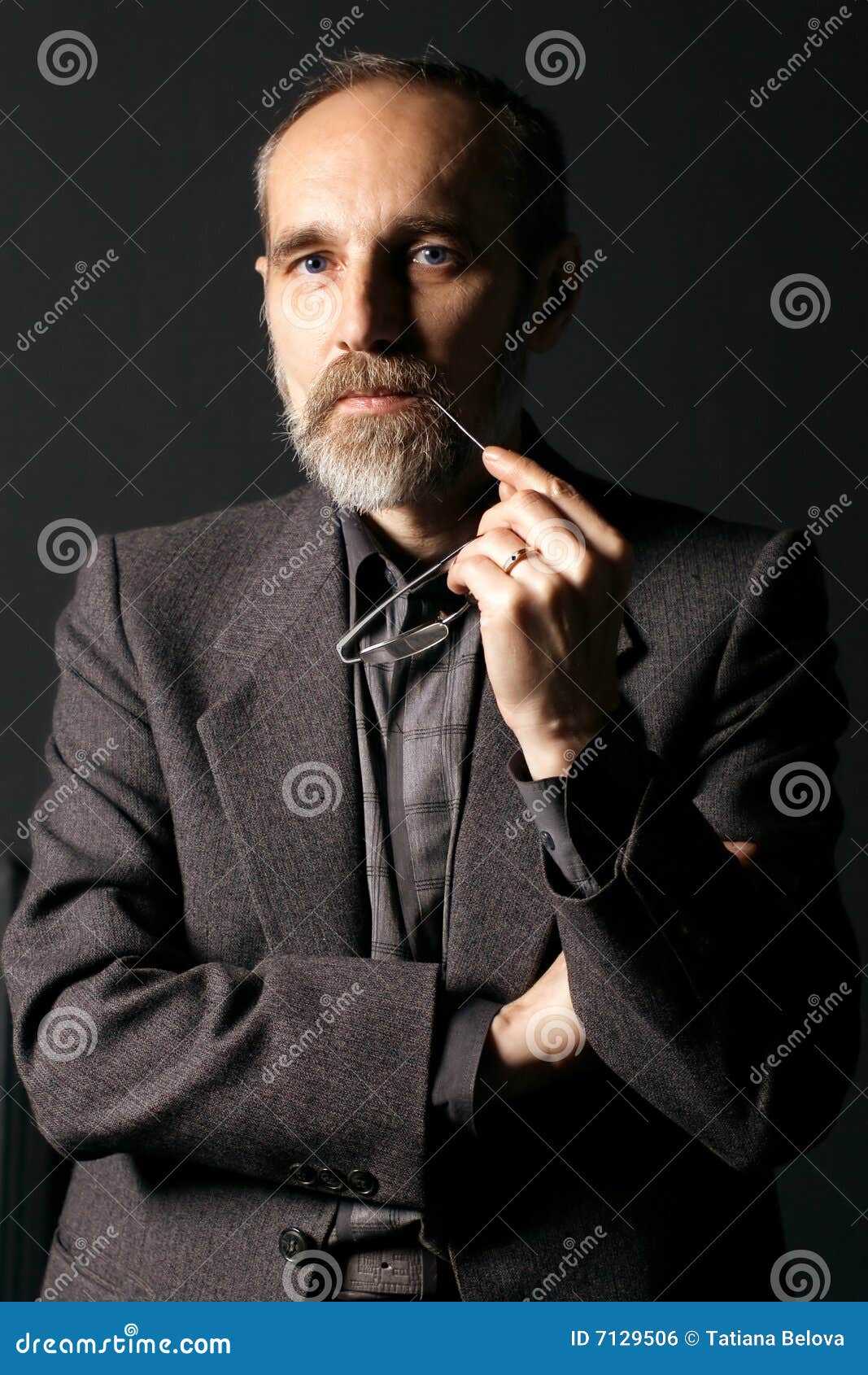 Senior intelligent man stock photo. Image of serious, thoughtful - 7129506