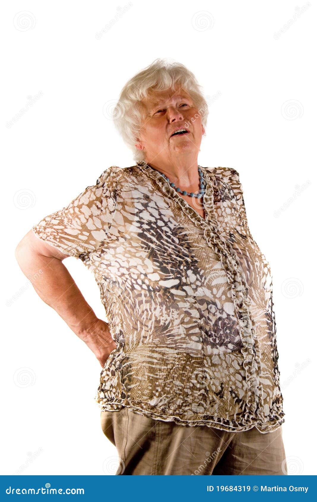 Senior lady with back pain stock image. Image of dorsal - 19684319