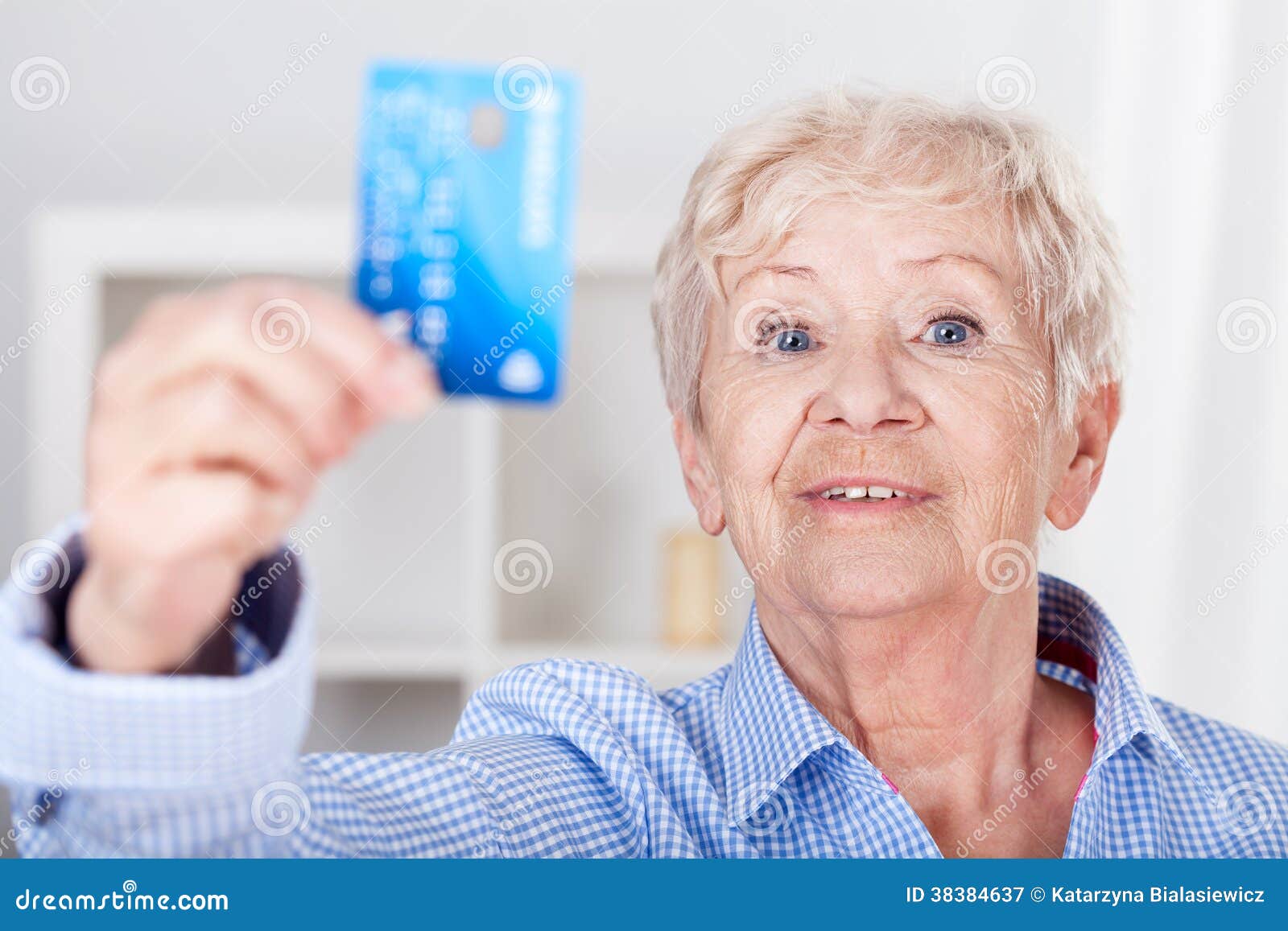 Senior Lady with Credit Card Stock Image - Image of mother, modern ...