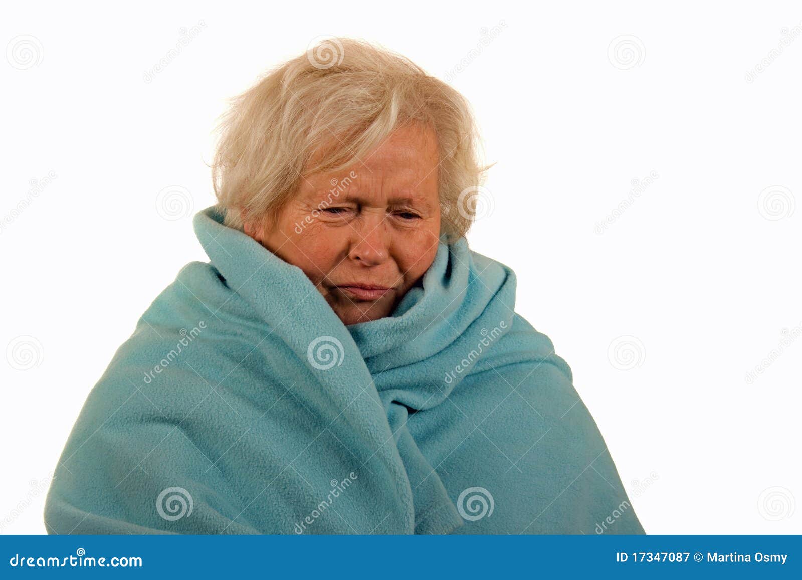 Senior Lady with Flu stock image. Image of casing, chilled - 17347087