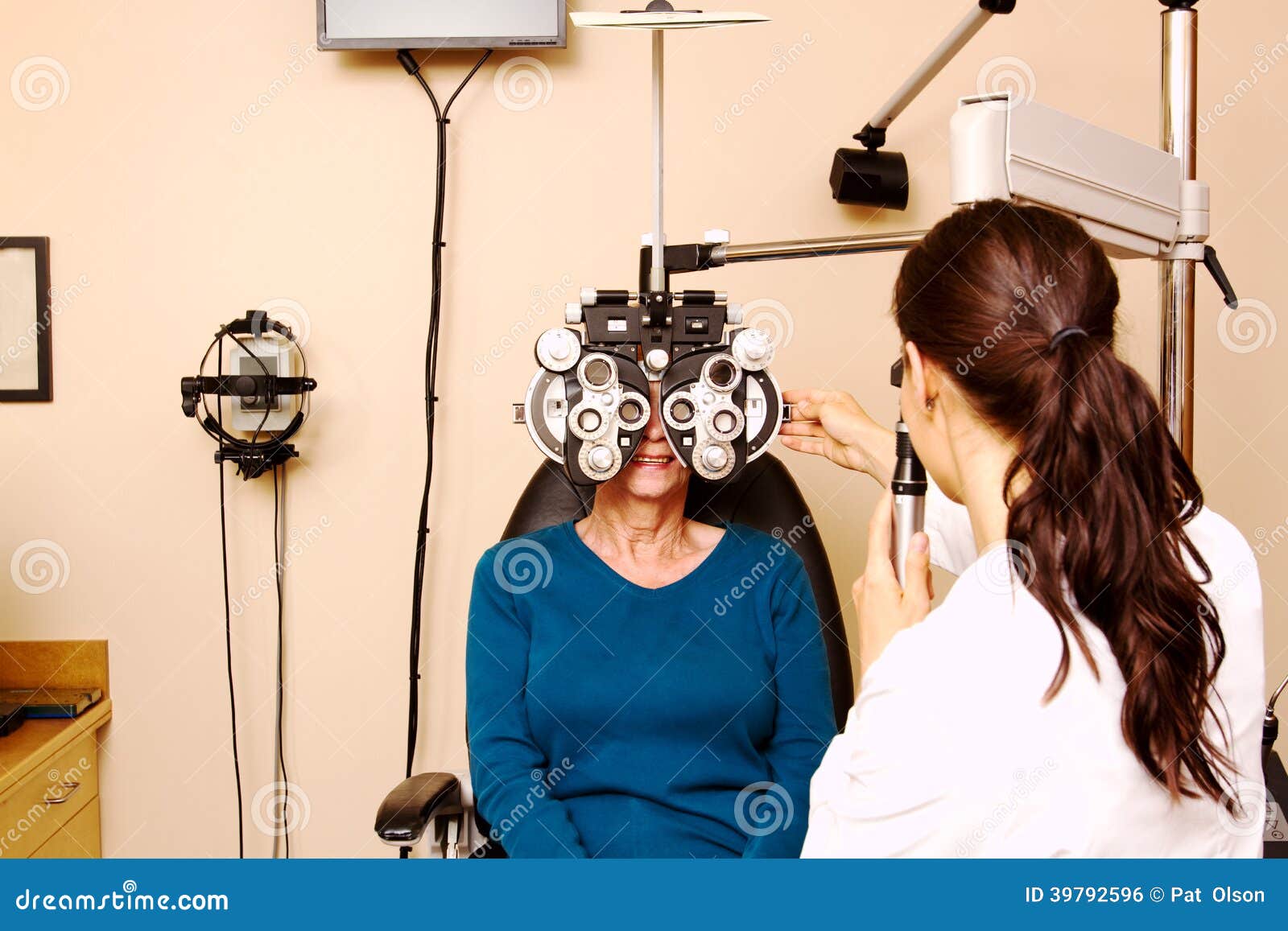 Senior Lady Having Eye Examination Stock Photo - Image of eyesight ...