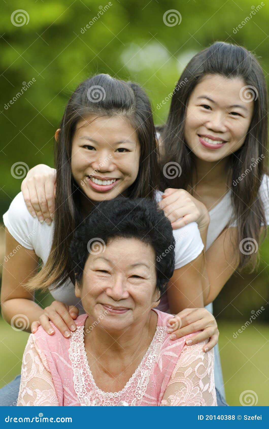 Senior Lady and Her Daughters Stock Photo - Image of girl, garden: 20140388