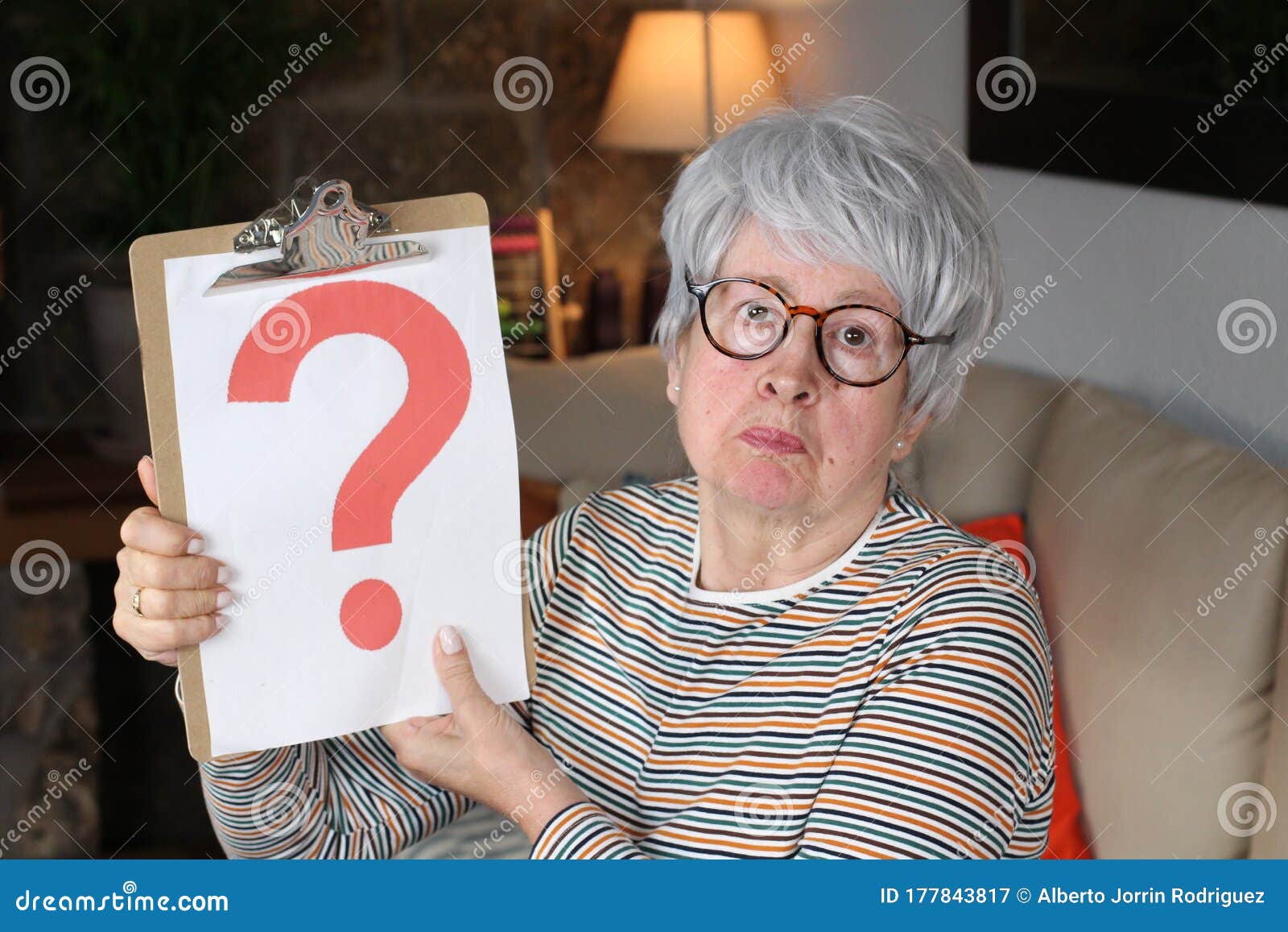 Lady With Question Mark Stock Image | CartoonDealer.com #31847041