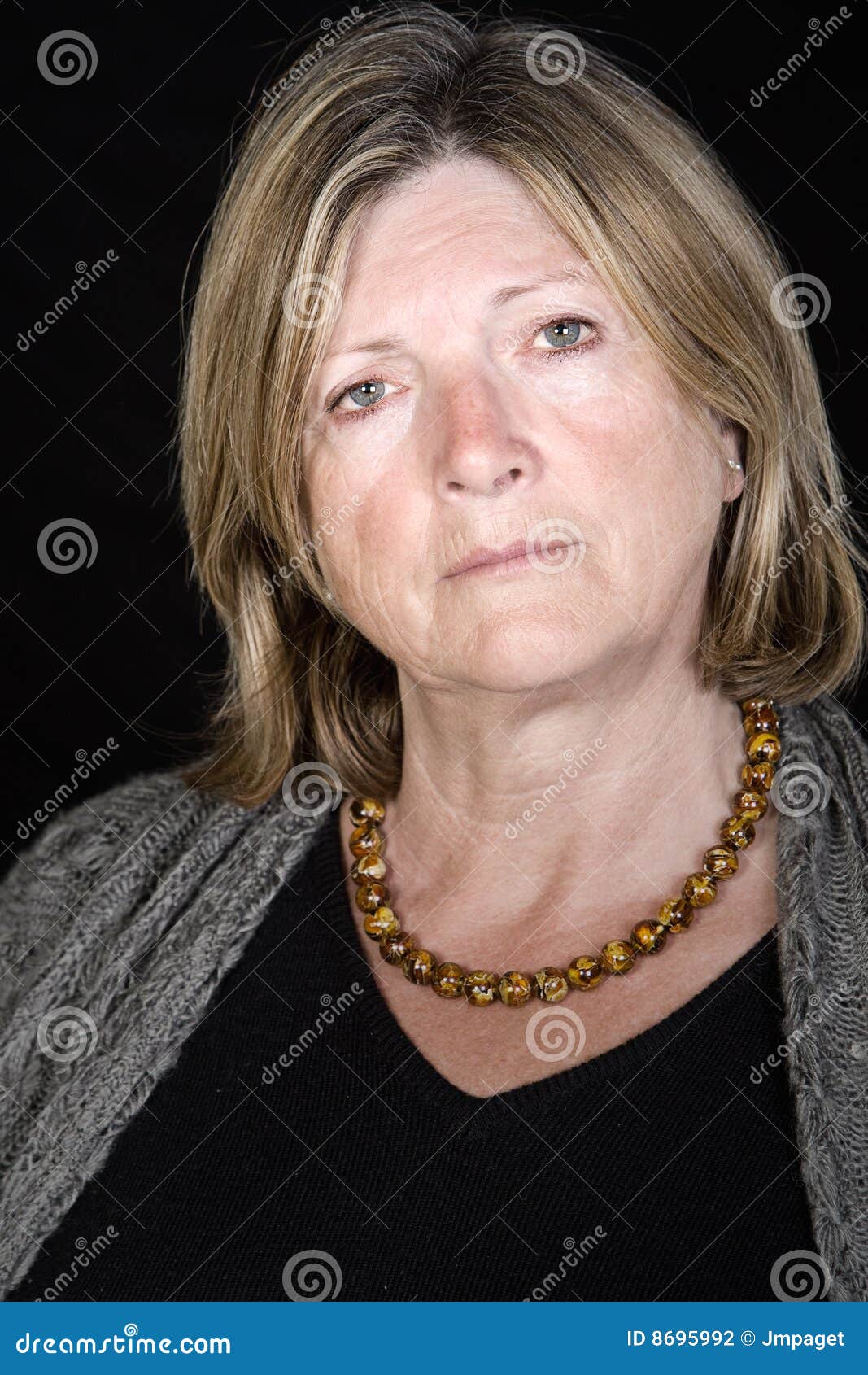 Senior Lady Looking Concerned Stock Photo - Image of beauty, senior ...