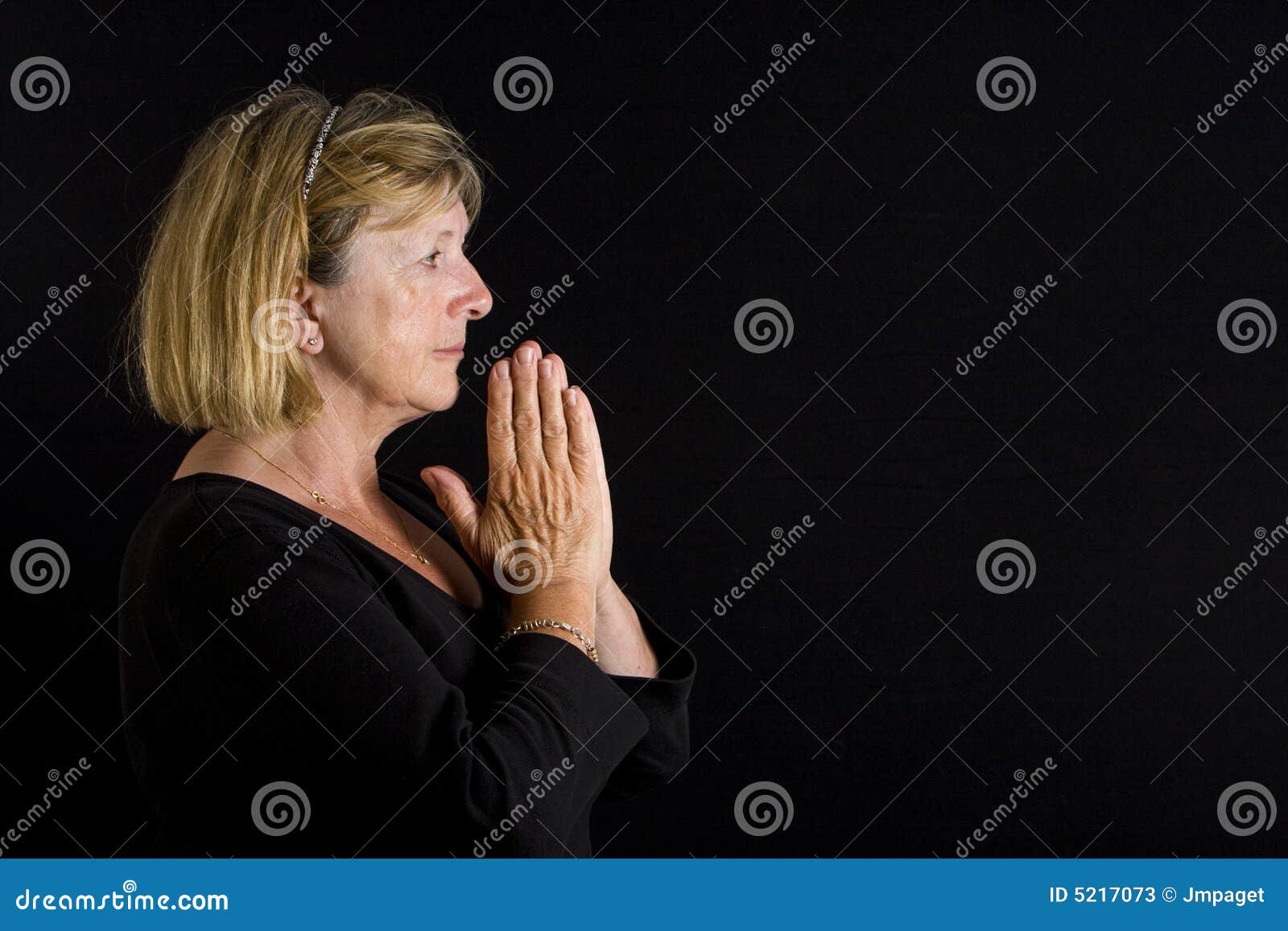 Senior Lady - Pray stock image. Image of head, deep, caring - 5217073