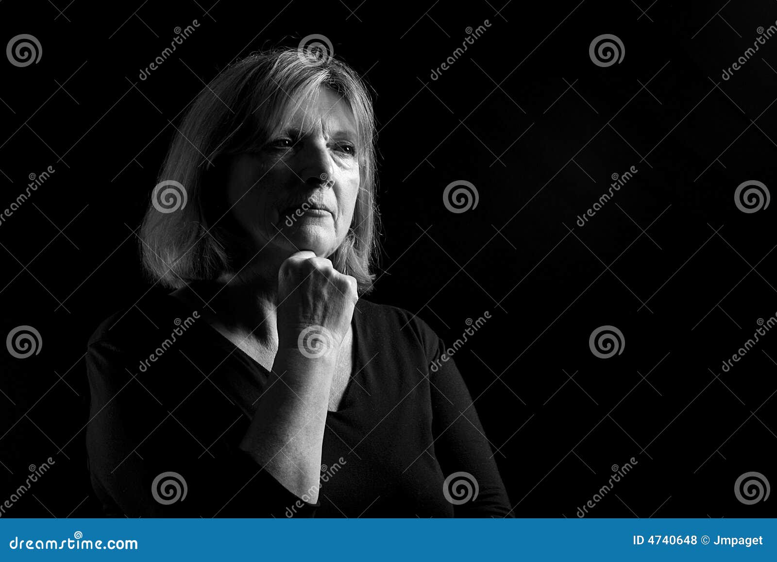Senior Lady Thinking stock photo. Image of caring, model - 4740648