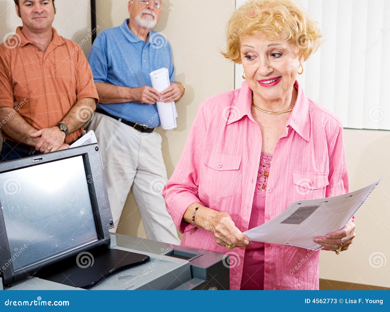 Senior Lady Voting stock image. Image of current, person - 4562773
