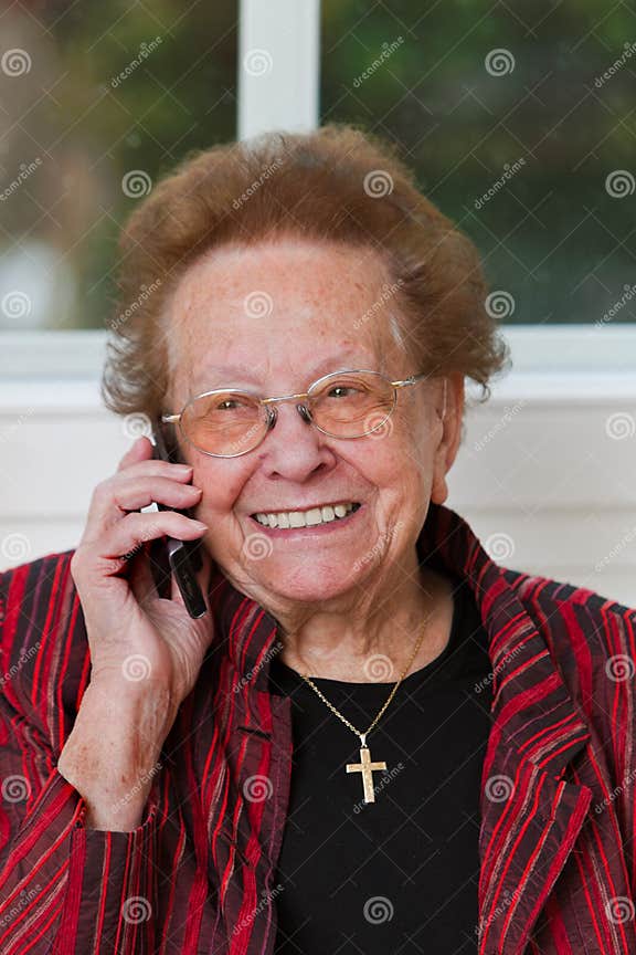 Senior Leads with Phone Call Stock Photo - Image of operators, caller ...