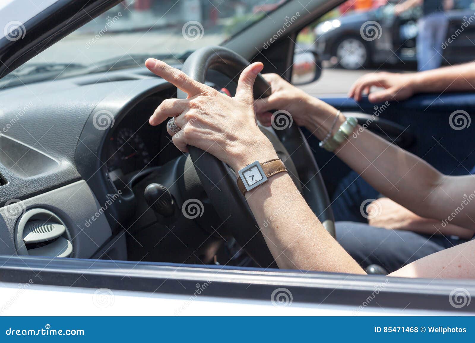 Senior Learning To Drive a Car Stock Photo - Image of driver, safety ...