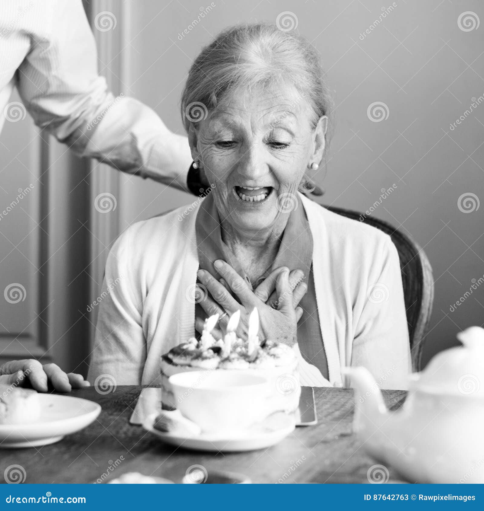 Senior Life Celebration Cake Birthday Stock Image - Image of happy ...