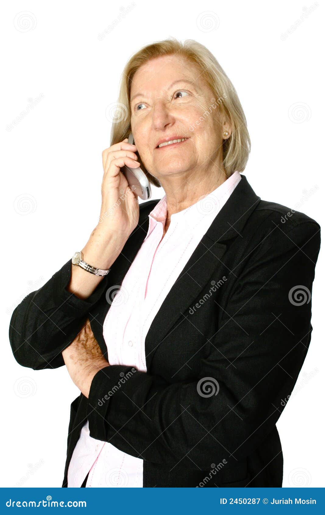 Senior Listening To Phone Call Stock Image - Image of meeting ...